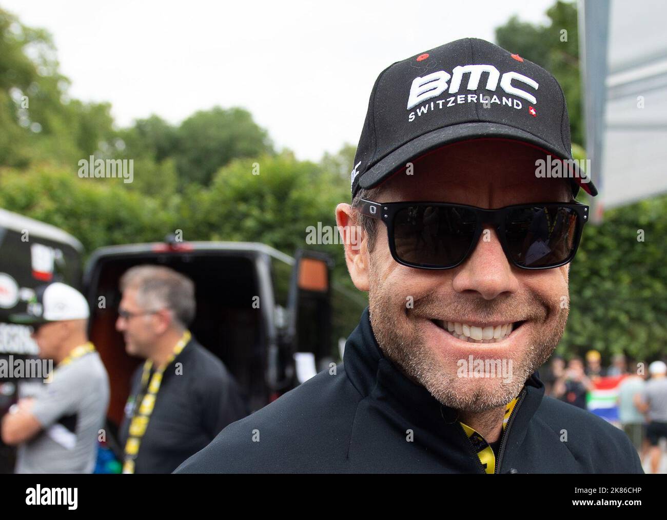 Cadel Evans Tour de France stage 2 Stock Photo - Alamy