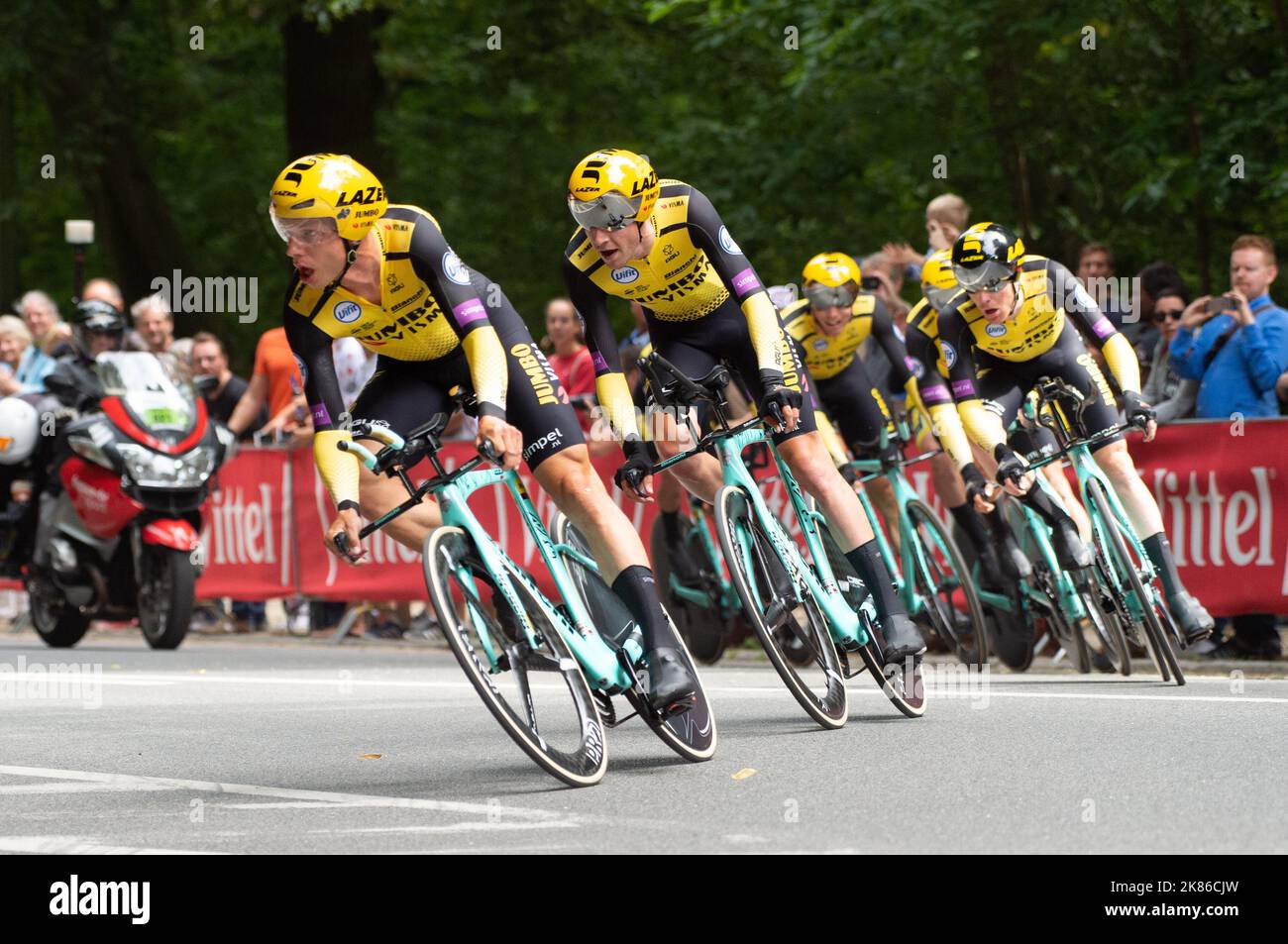 Tony Martin leads the Jumbo Visma including Steven Kruijswijk, George ...