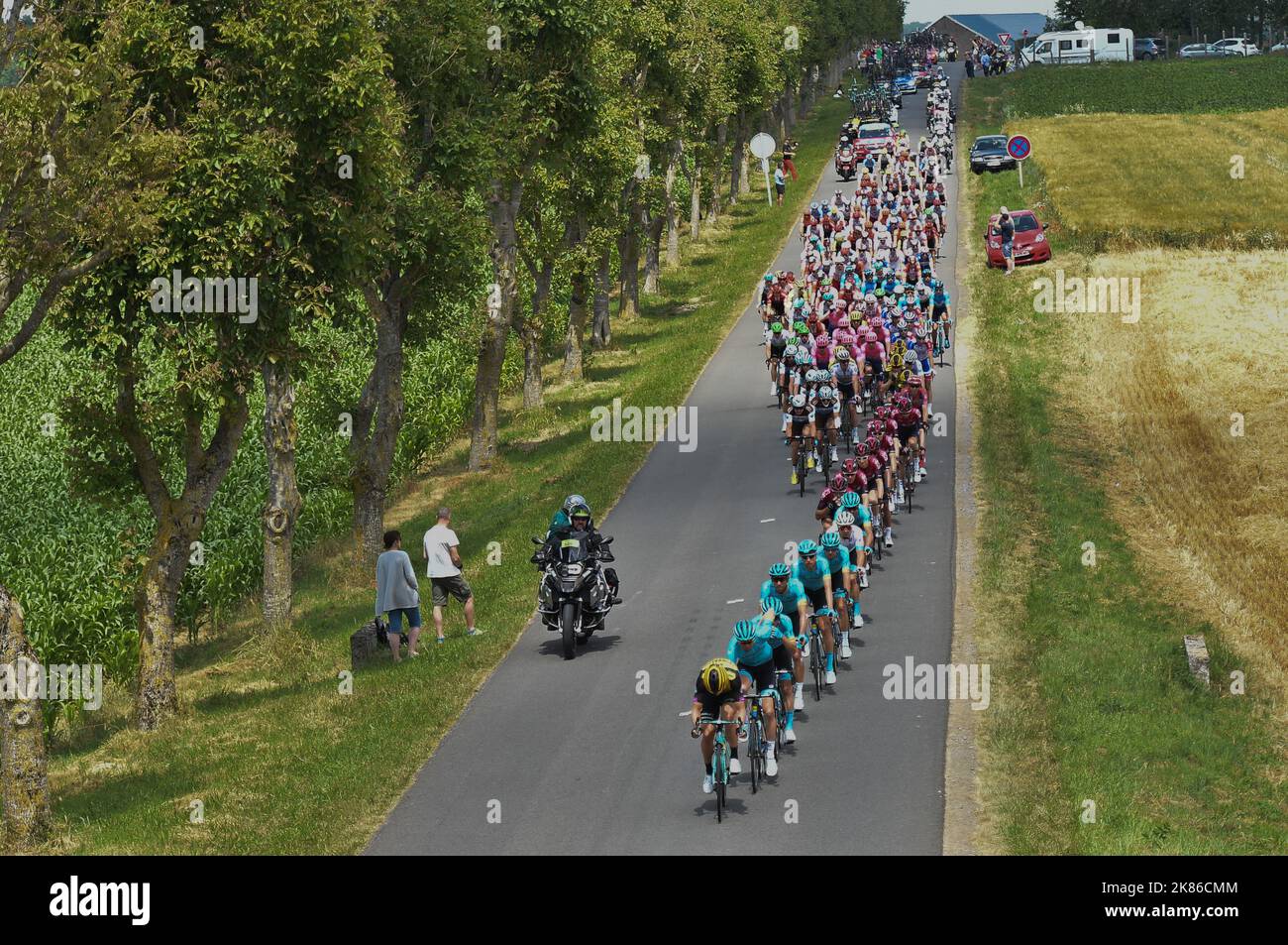 The peleton during stage 3 of the Tour de France Stock Photo - Alamy