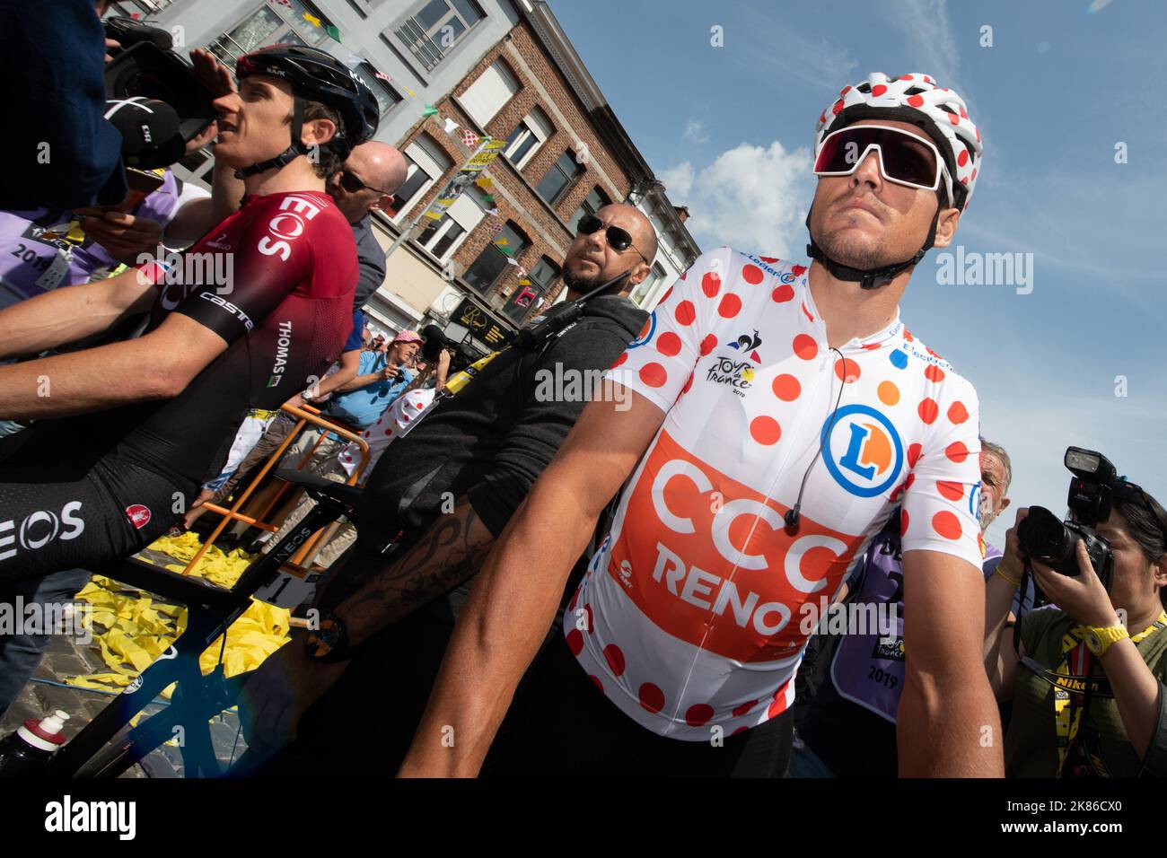 Greg Van Avermaet team CCC at the start of Stage 3 - Binche to Epernay ...