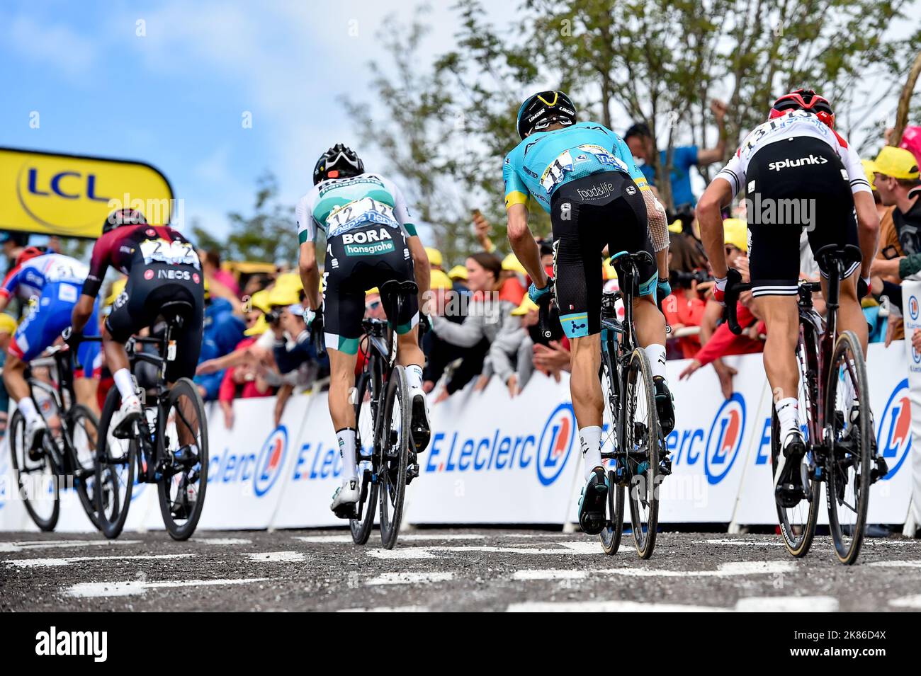 The peleton during stage 6 of the Tour de France 2019 Mulhouse to La ...