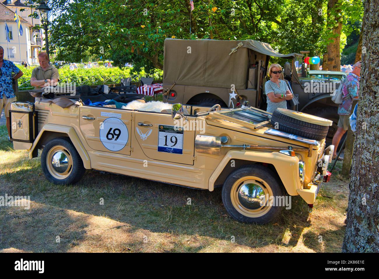 BADEN BADEN, GERMANY - JULY 2022: beige Volkswagen Type 181 1968 cabrio ...