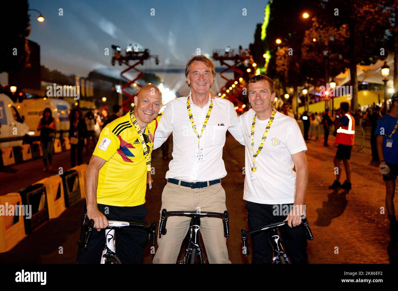 Sir David Brailsford (left)and owner Jim Ratcliffe (middle) and Tim ...
