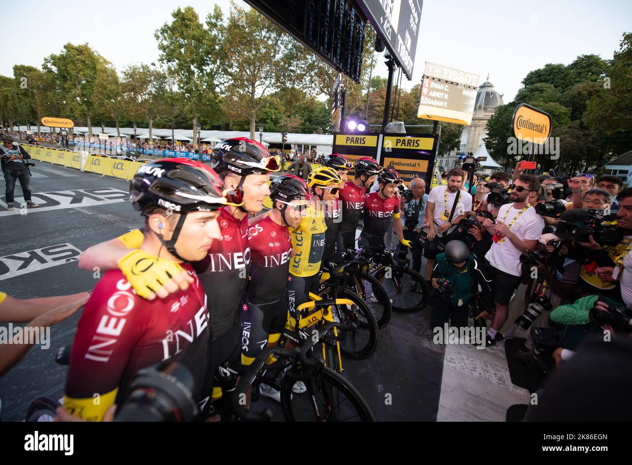 Team Ineos's Egan. Berna;l wins the overal general classification and ...