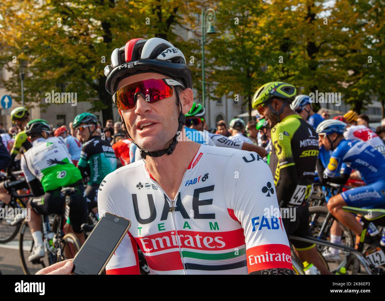 Rory Sutherland of team UAE Emirates during the Il Lombardia 2019 race ...
