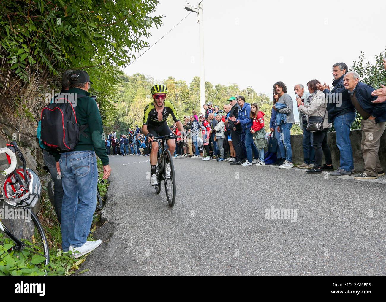Adam Yates of team Mitchelton Scott during the Il Lombardia 2019 race ...