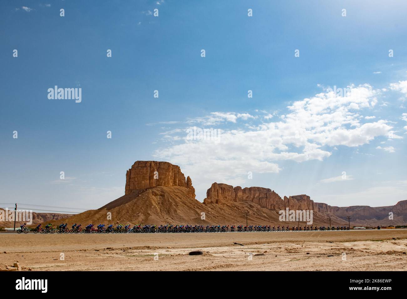 Saudi Tour 2020, stage 1. Saudi Arabian Olympic Committee - Riyadh to ...