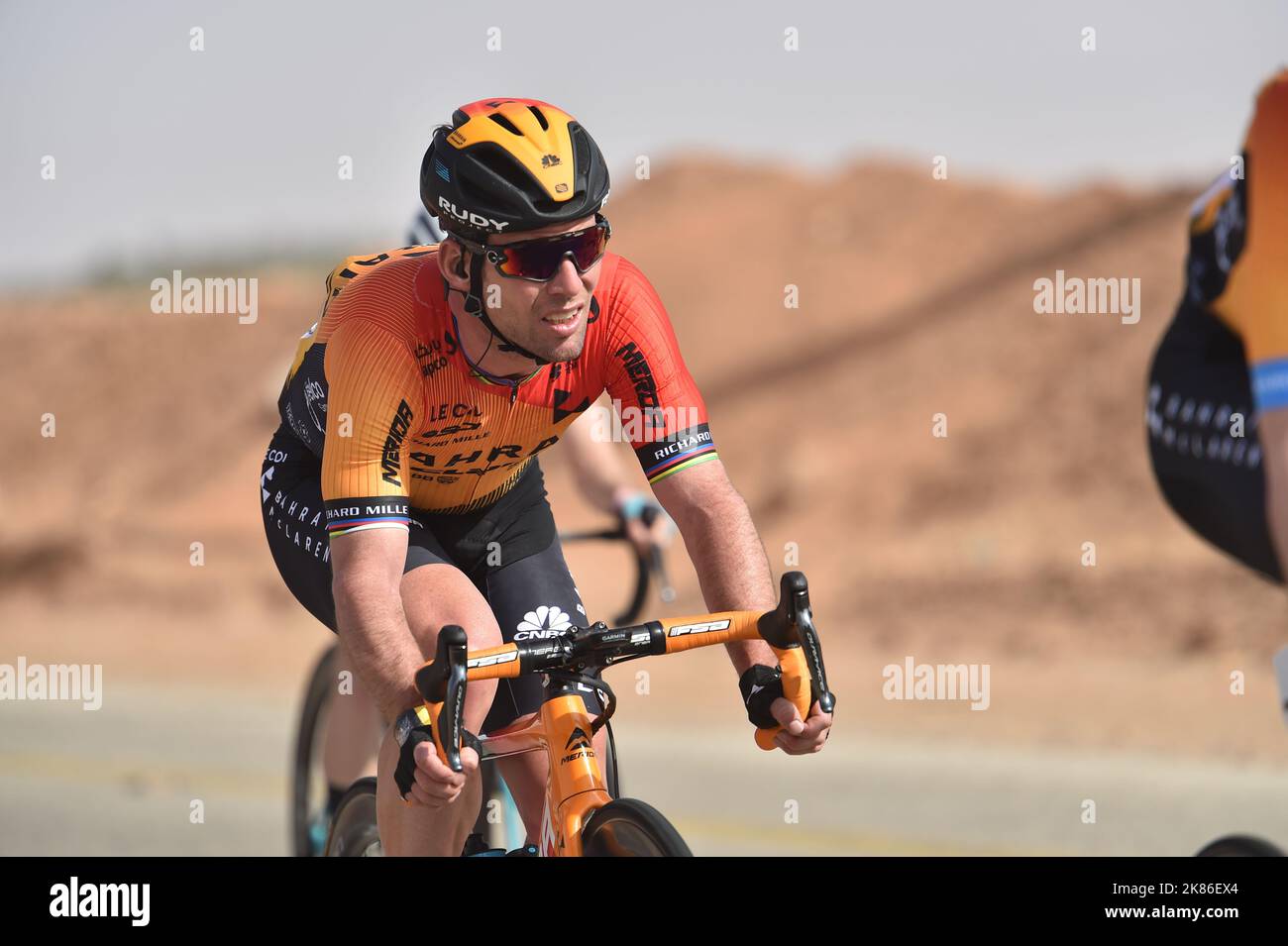 The break with Mark Cavendish for team Bahrain Mclaren in the Saudi ...