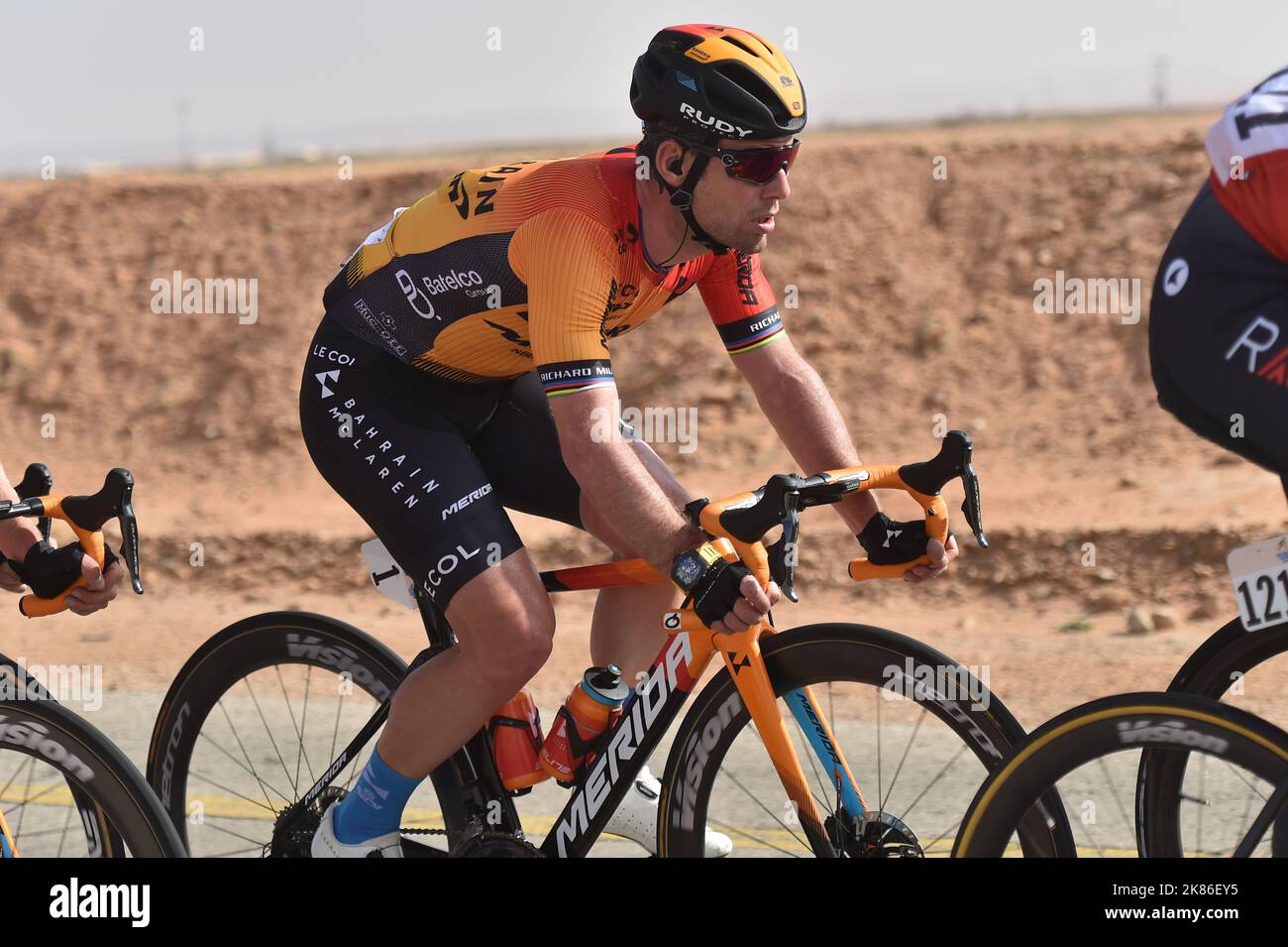 The break with Mark Cavendish for team Bahrain Mclaren in the Saudi ...