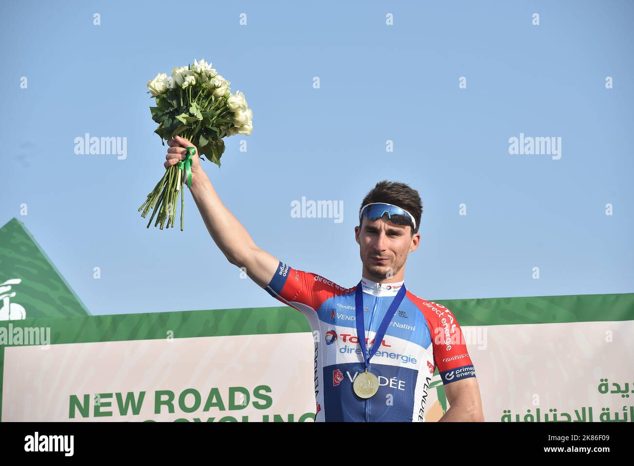 Niccolo Bonifazio for Total Direct Energie celebrates winning Stage Two ...