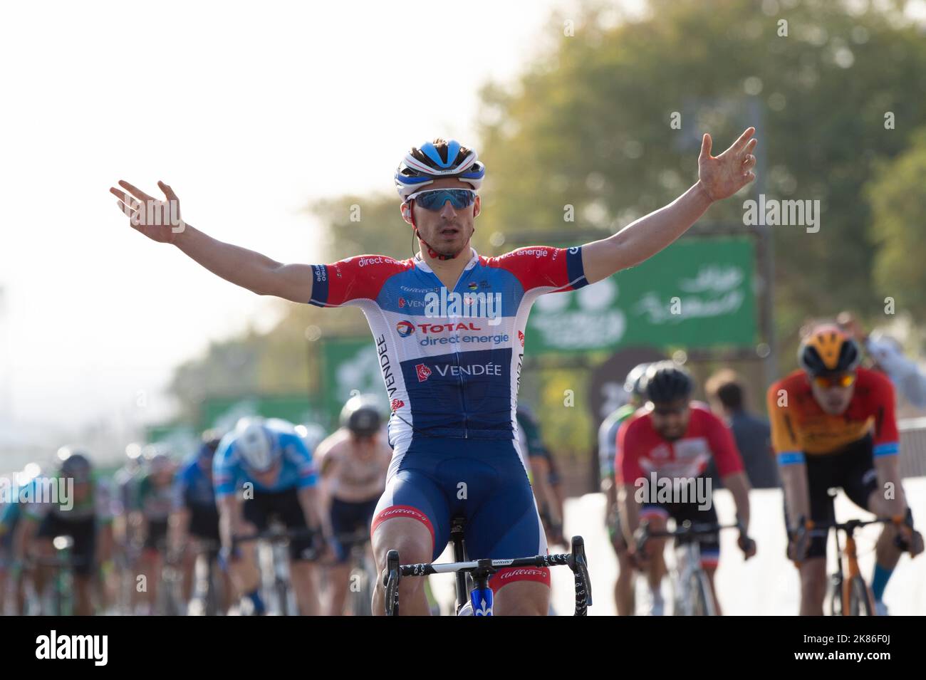 Niccolo Bonifazio for Total Direct Energie celebrates winning Stage Two ...