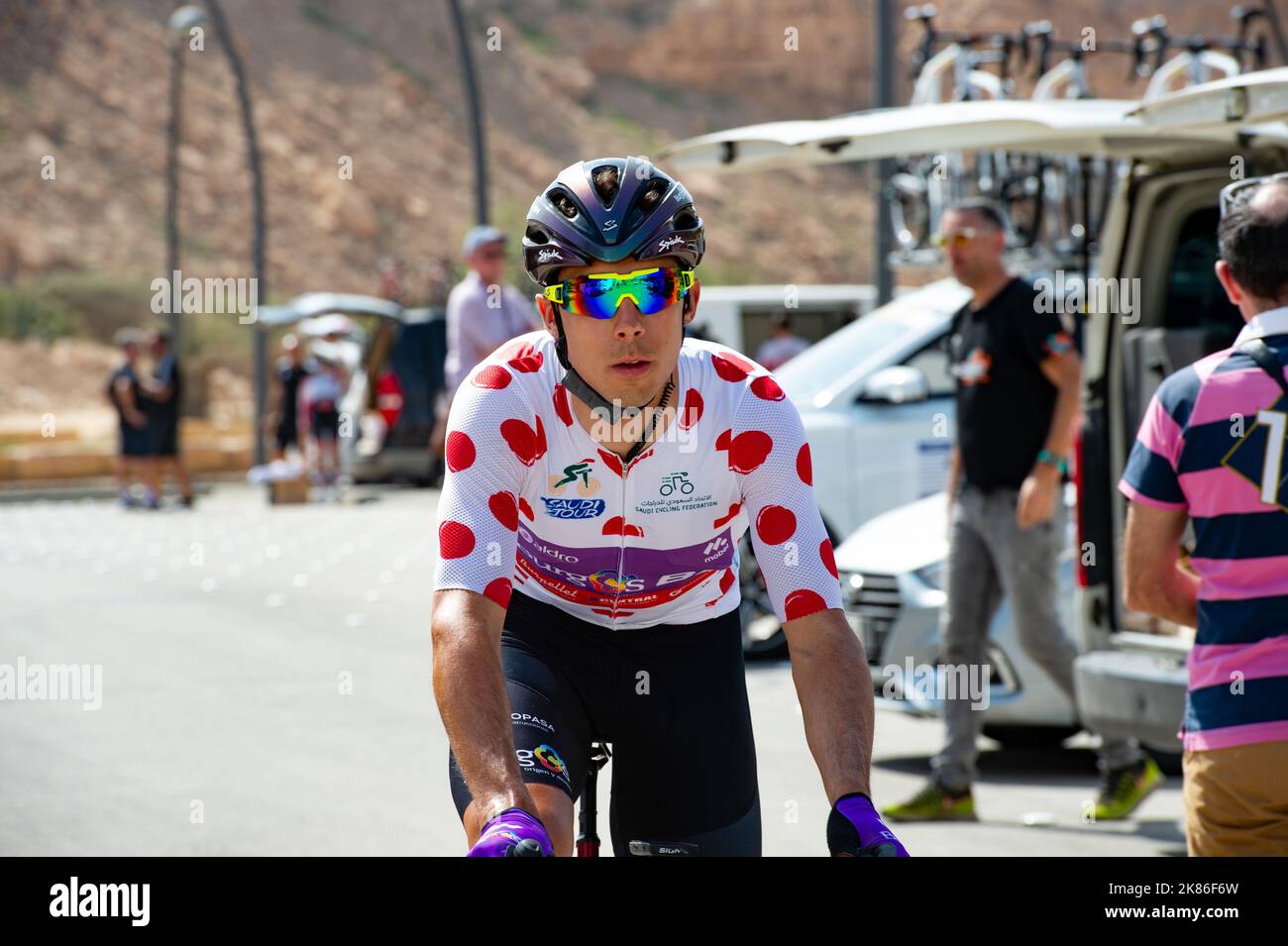 The previous day's most active rider Angel Fuentes Paniego (Burgos-BH ...