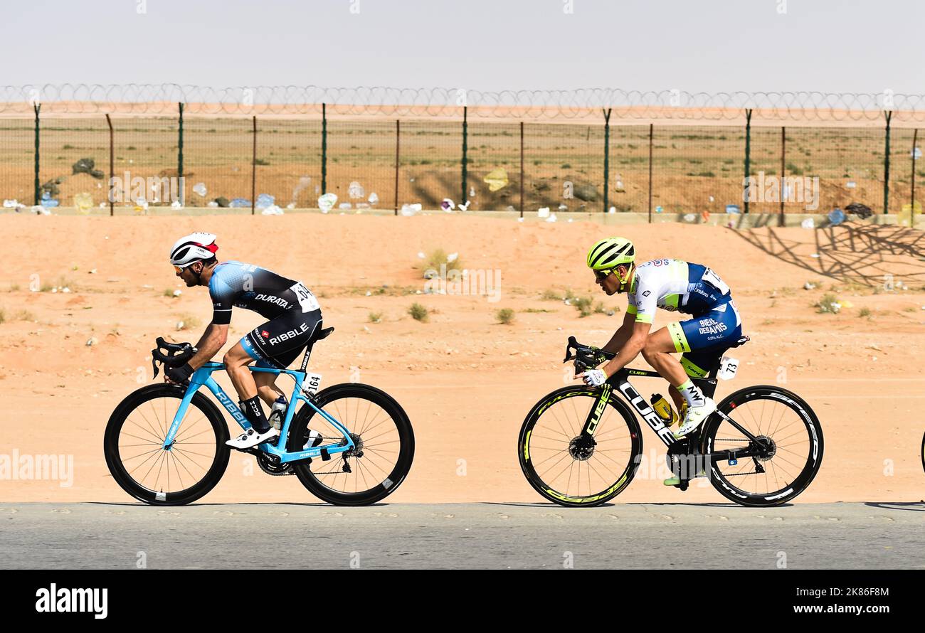 Ribble Weldtite's Oliver Moors and Circus Wanty Gobert's Thomas Degand ...