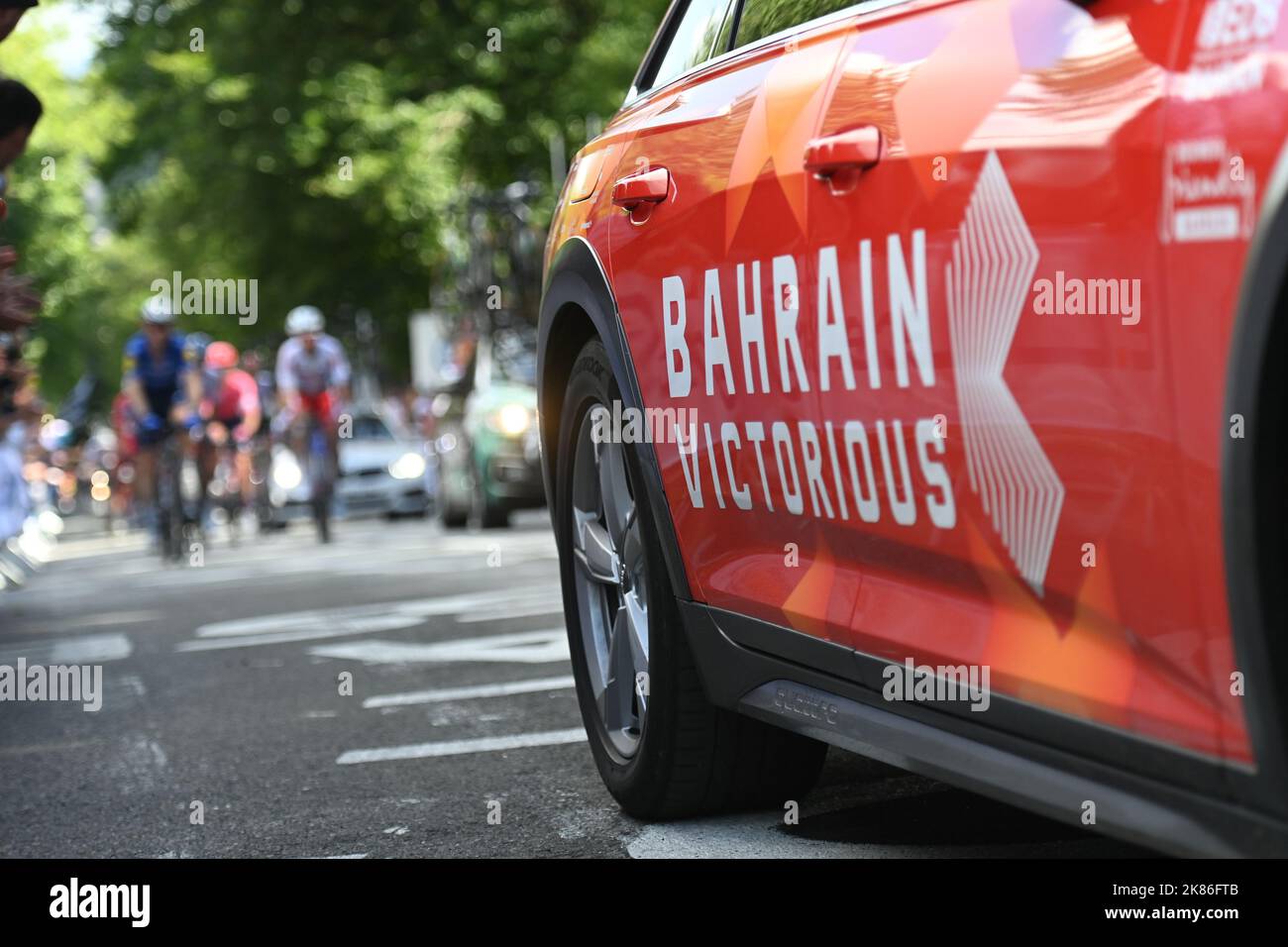 Bahrain Victorious car Stock Photo - Alamy