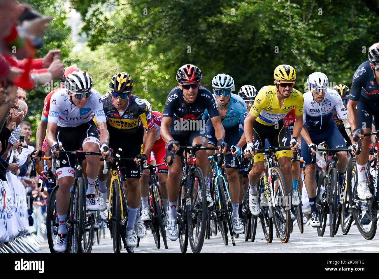 Tadej Pogacar team. UAE Emirates in. the white jersey, Primoz Roglic ... Tadej Pogacar team. UAE Emirates in. the white jersey, Primoz Roglic ...