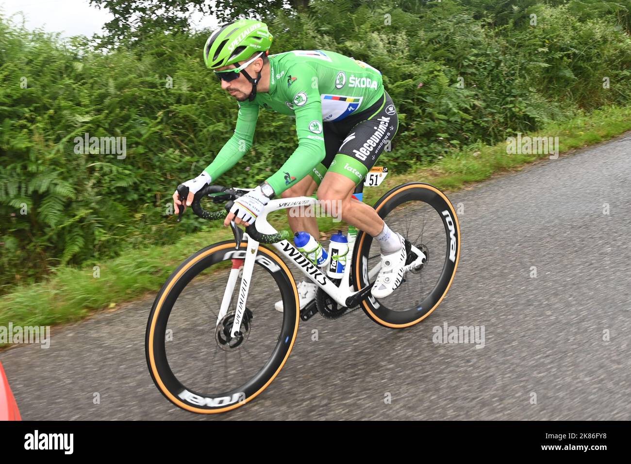 Tour de France 2021 Stage 3 , Lorient to Pontivy. Team Deceuninck ...