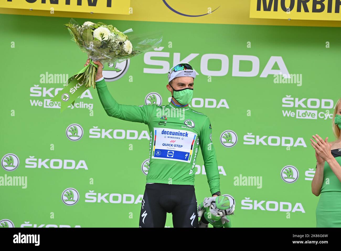 Tour de France 2021 Stage 3 , Lorient to Pontivy. Julian Alaphilippe ...