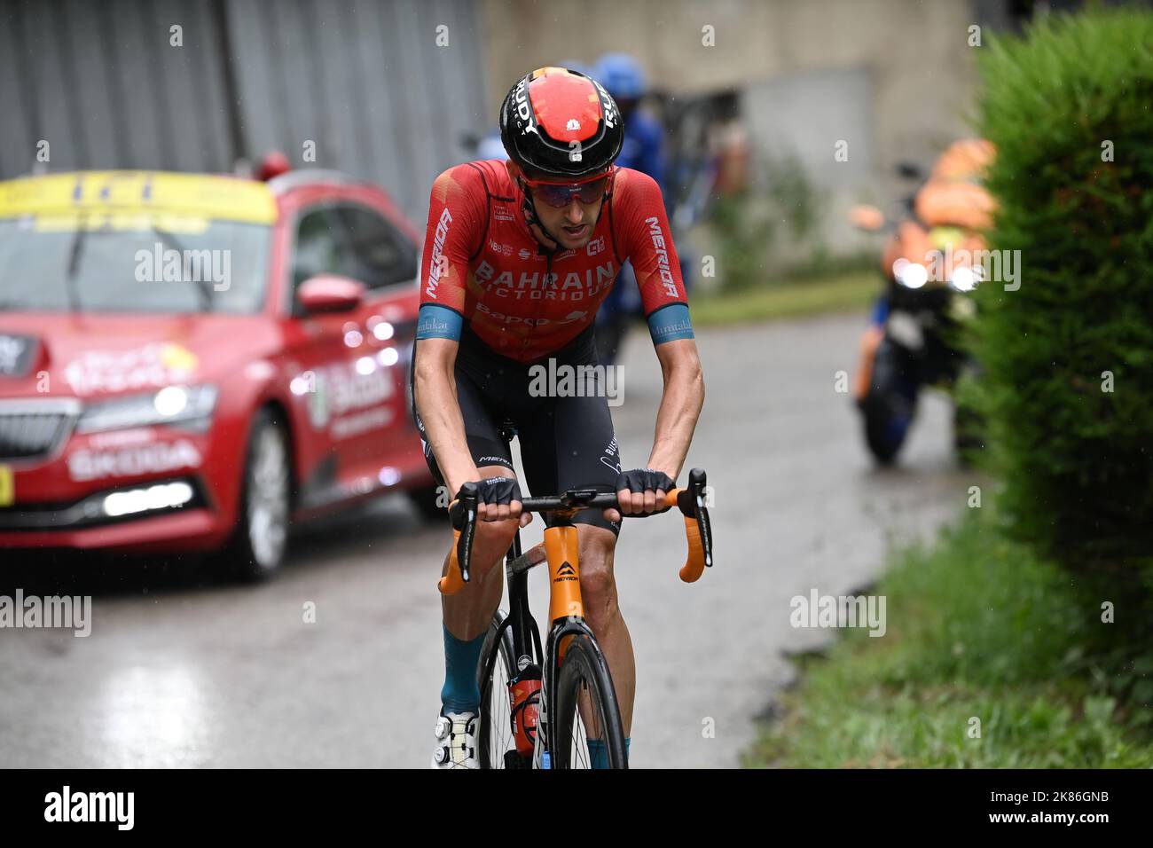 Wouter Poels for team Bahrain Victorious during stage 8 of the Tour de ...