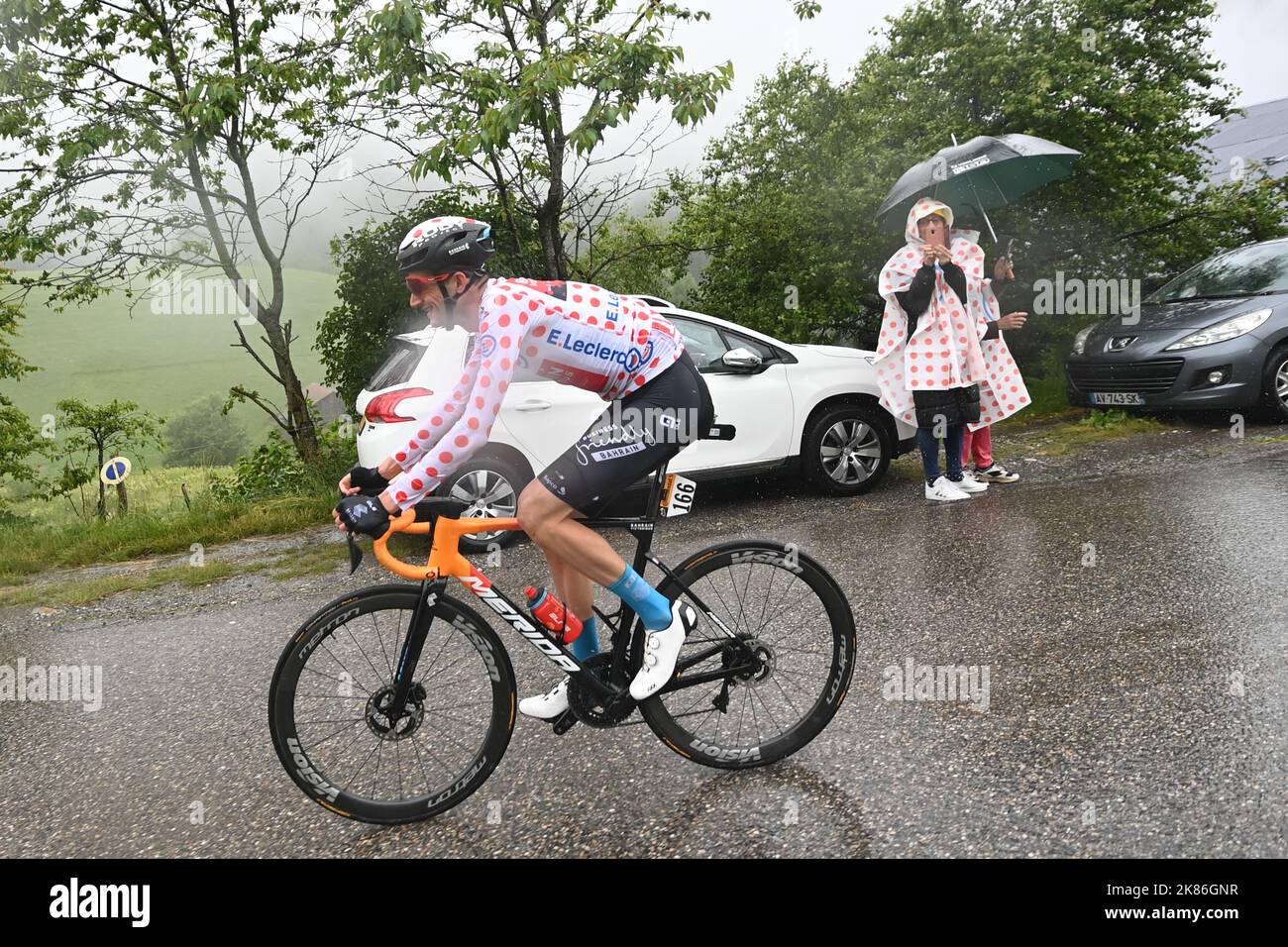 Wouter Poels of Team Bahrain Victorious during stage 9 of the Tour de ...