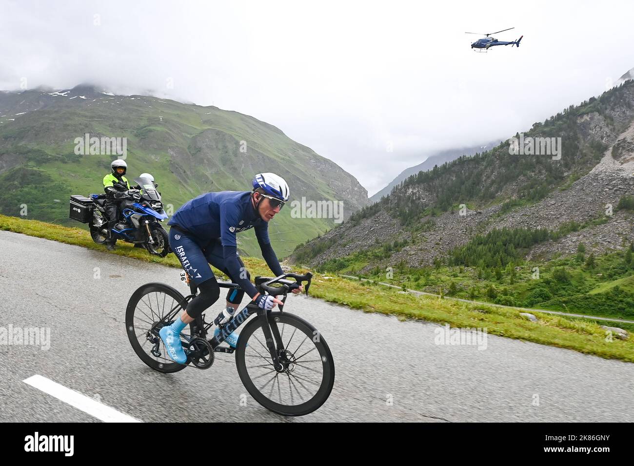 Dan Martin for team Israel Start Up Nation descends during stage 9 of ...