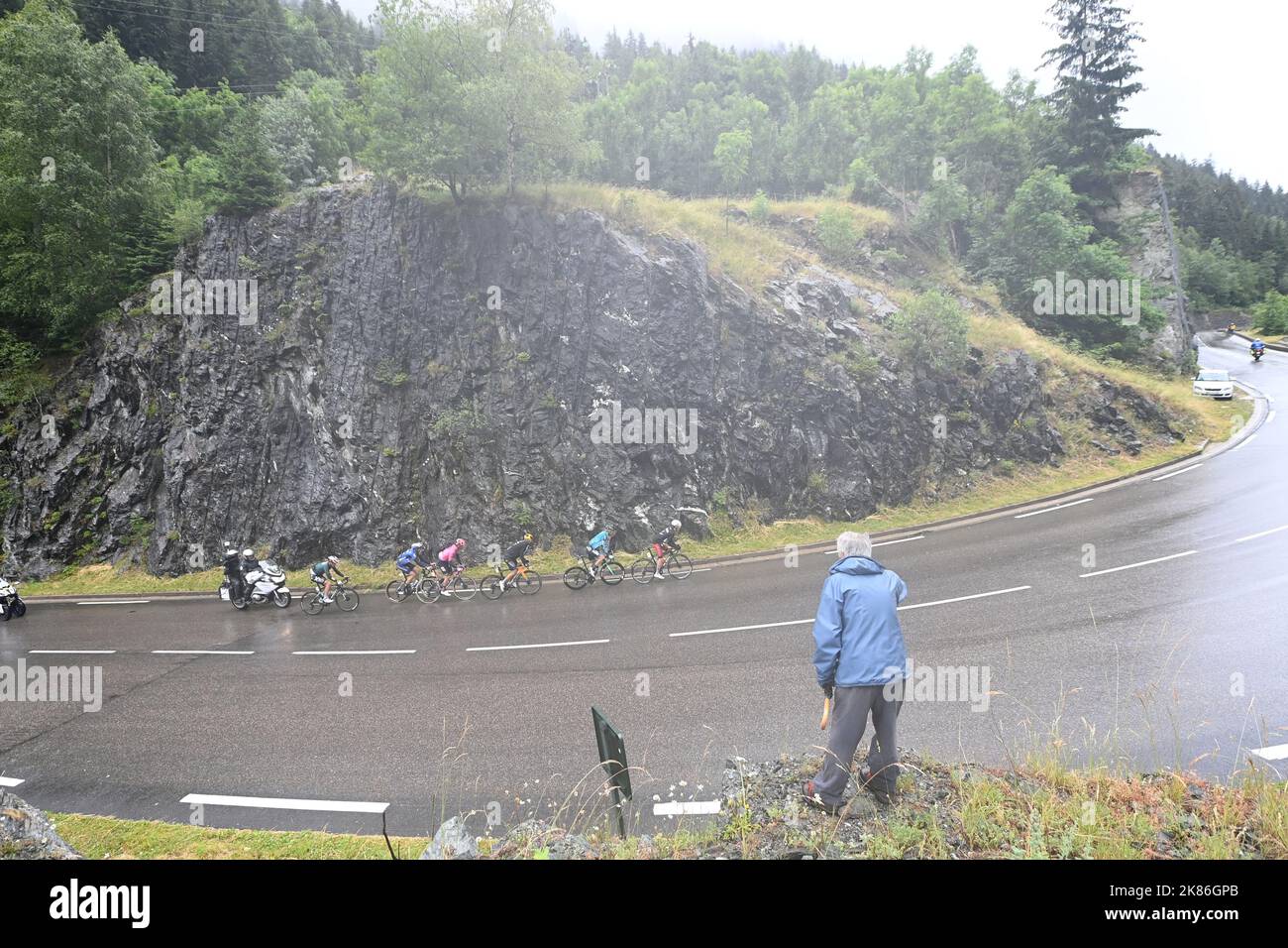 The chasing group during stage 9 of the Tour de France 2021, Cluses to ...