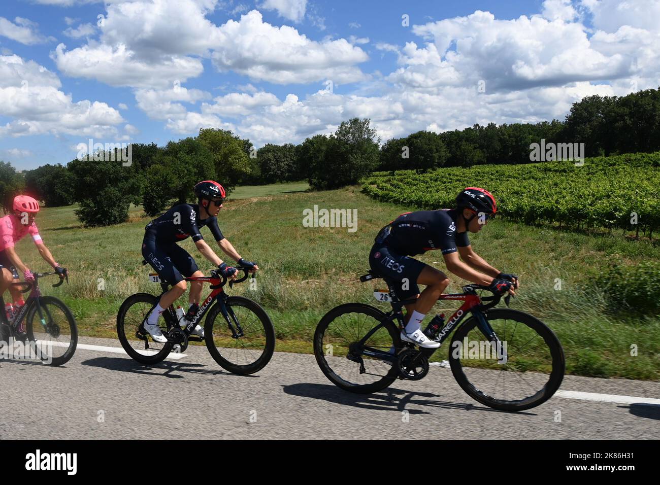 PORTE Richie of (AUS) INEOS GRENADIERS, VAN BAARLE Dylan (NED) of INEOS ...