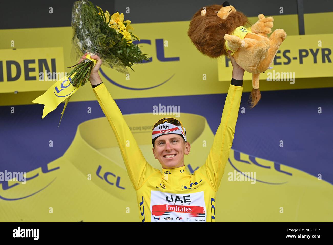 Tadej Pogacar of UAE TEAM EMIRATES retains the overall category lead in ...