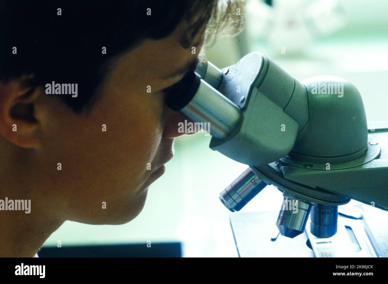 Laboratory of biology, Lyon, France, archives 90ies Stock Photo - Alamy