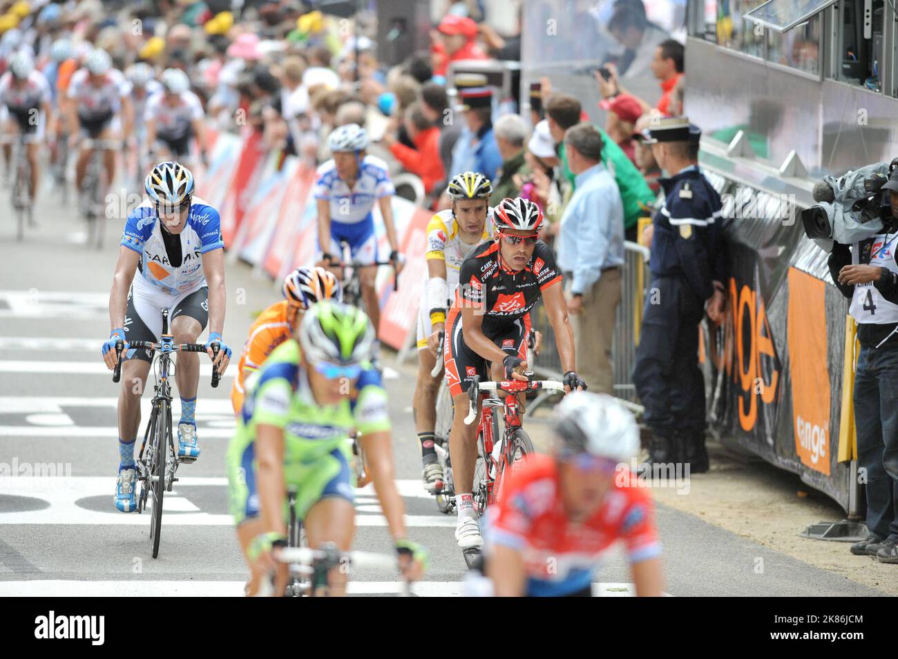 Great Britain's David Millar of Team Garmin Chipotle (Slipstream) (left ...