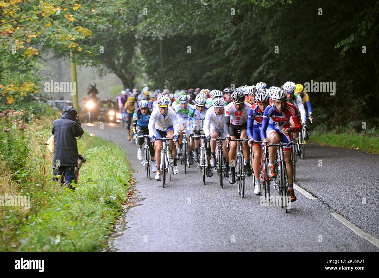 Team Great Britain leads the peloton, during Stage Three of the Tour of ...