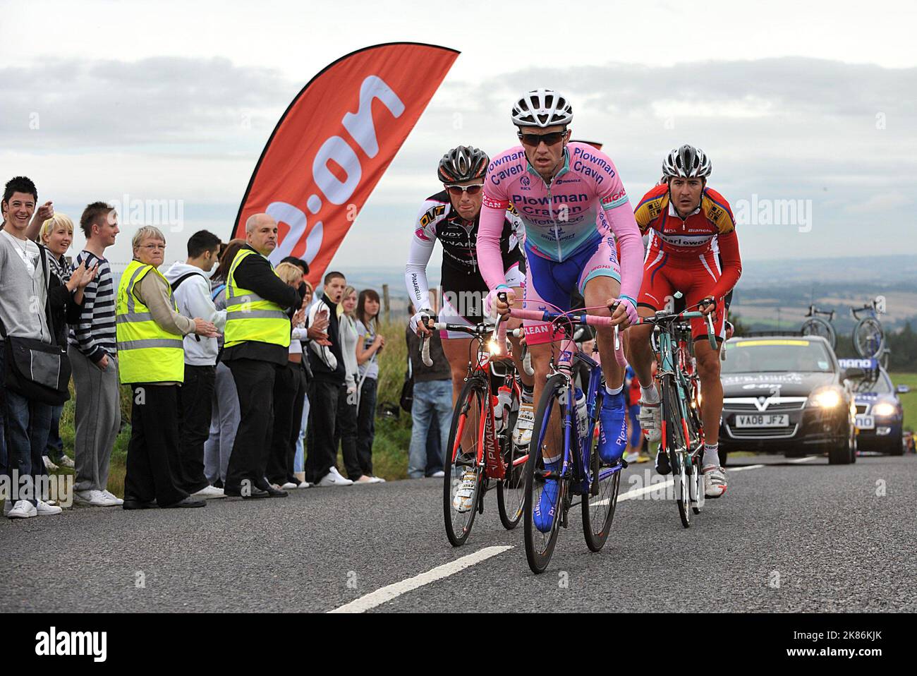 The leading group of four riders, lead by Team Plowman Craven's Evan ...