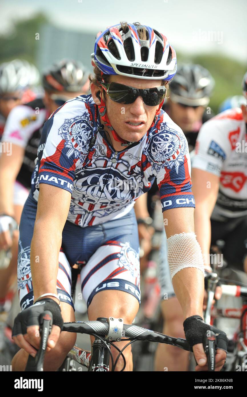 Tyler Hamilton (Rock Racing) during Stage 8 of the Tour of Britain ...