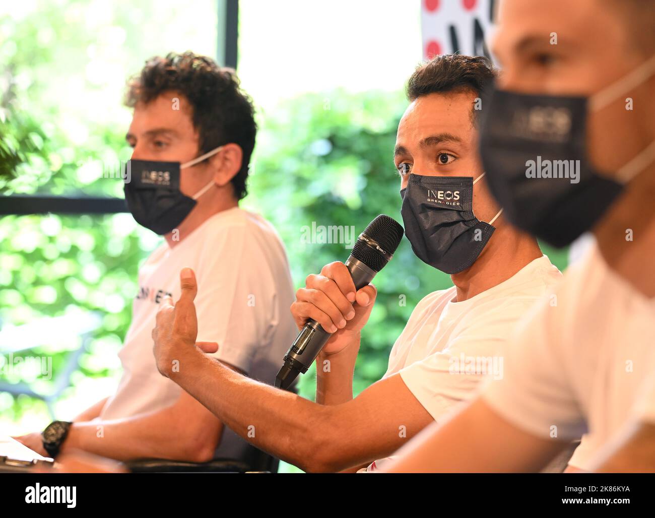 Luke Rowe of Great Britain and INEOS Grenadiers seen during the Team ...