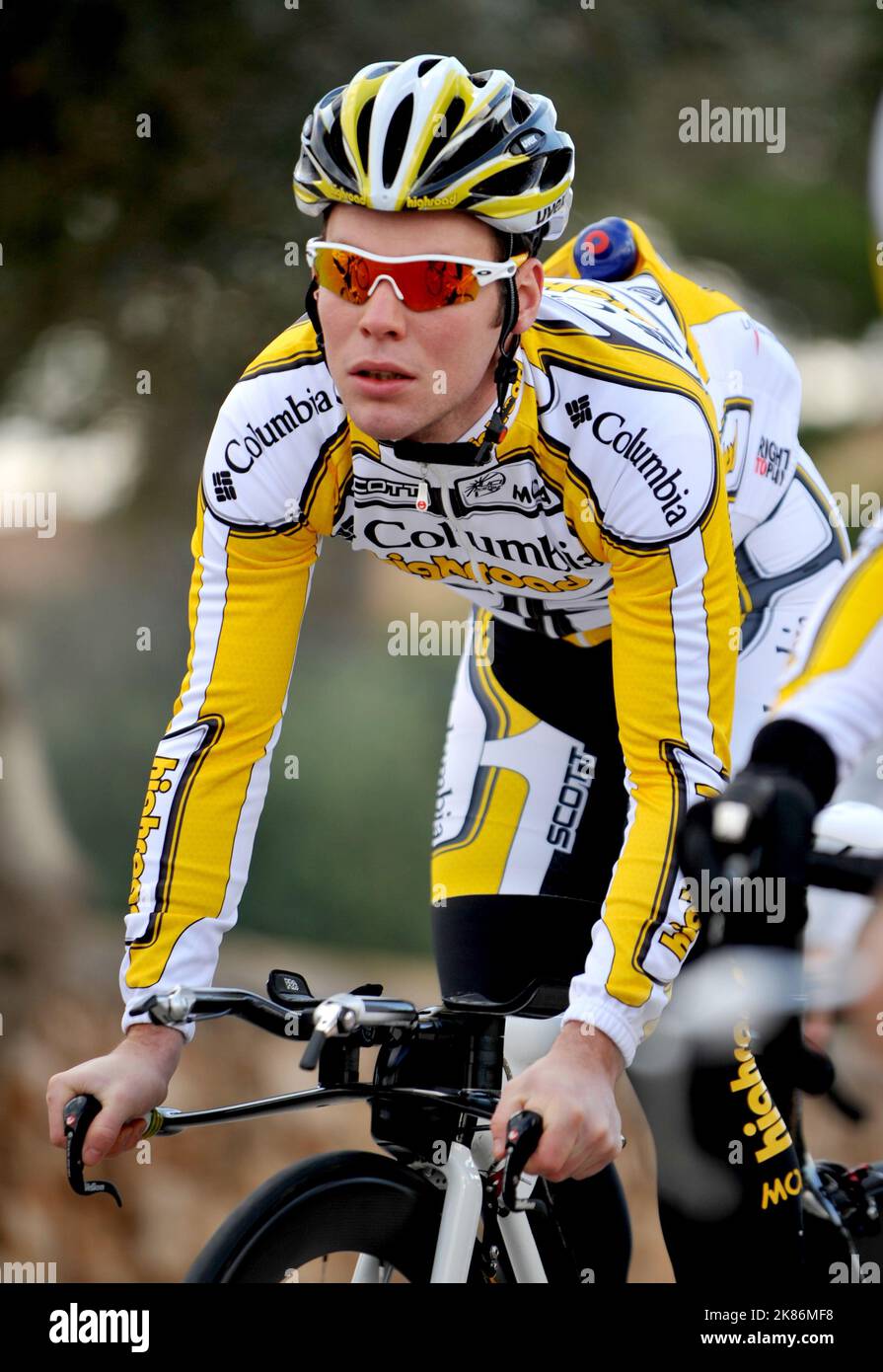 Mark Cavendish at the Team Columbia training camp at Club Robinson ...