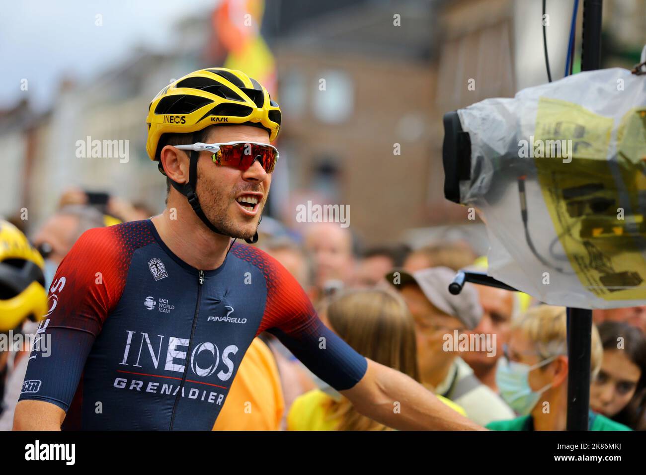 Luke Rowe of Great Britain and INEOS Grenadiers looks on during Stage 6 ...