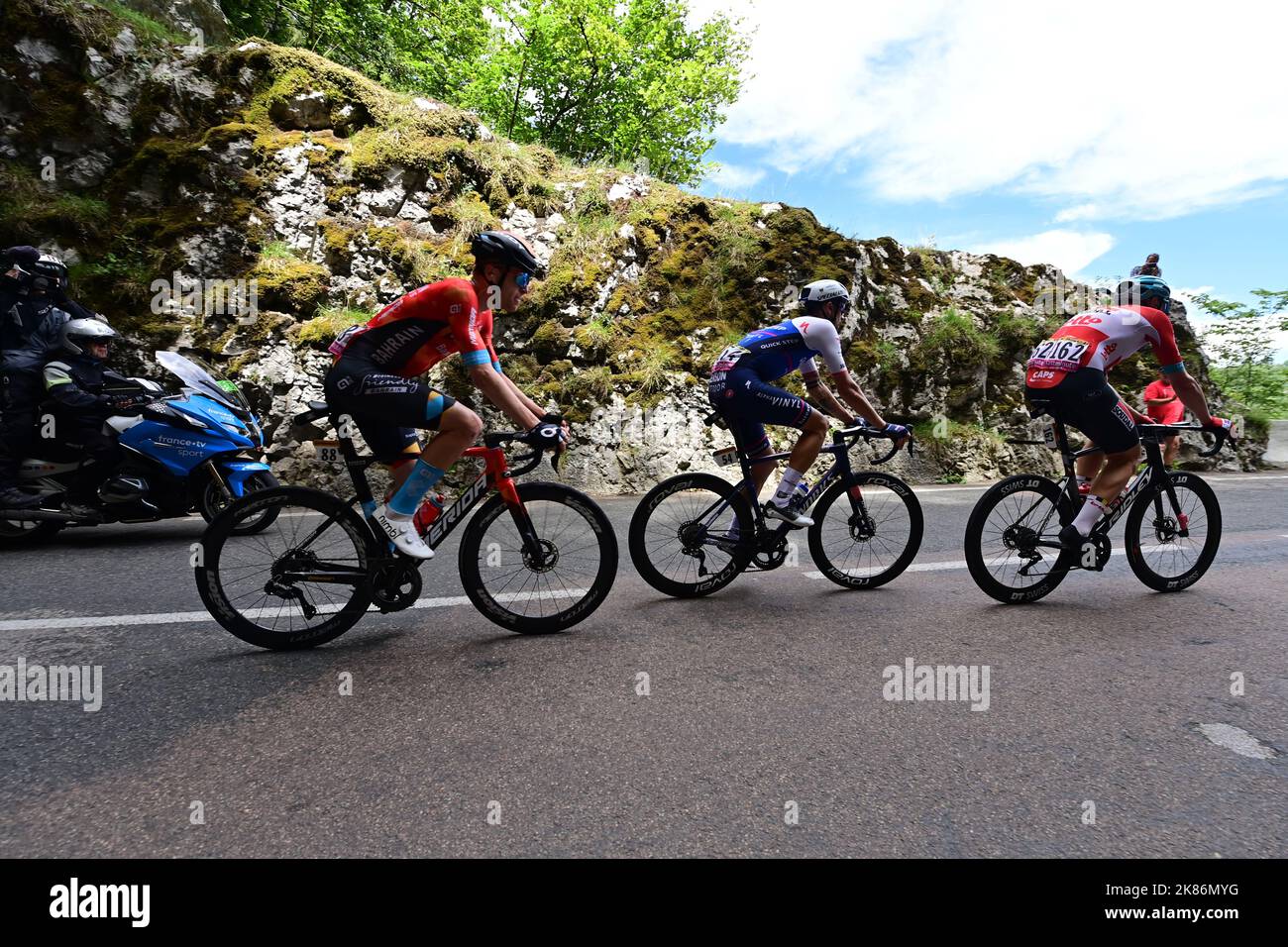 The first break during Stage 8 of the Tour De France, Dole to Lausanne ...