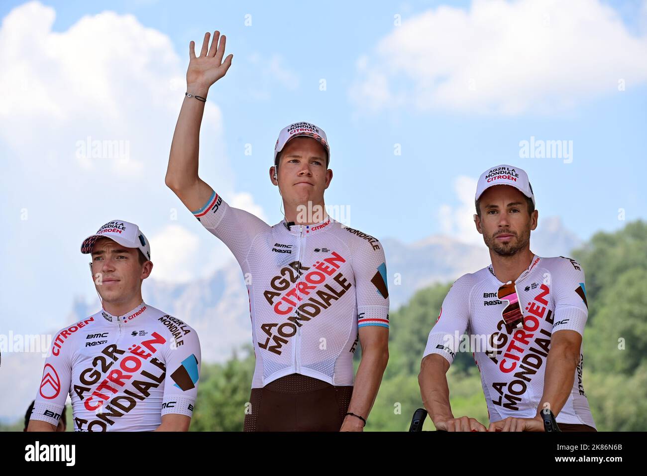 Bob Jungels of Luxembourg and Ag2r Citroen Team in action during Stage ...