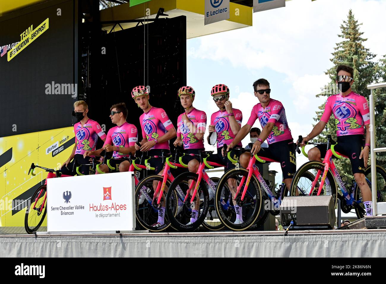 Team EF Education-Easypost seen during Stage 12 of the Tour De France ...