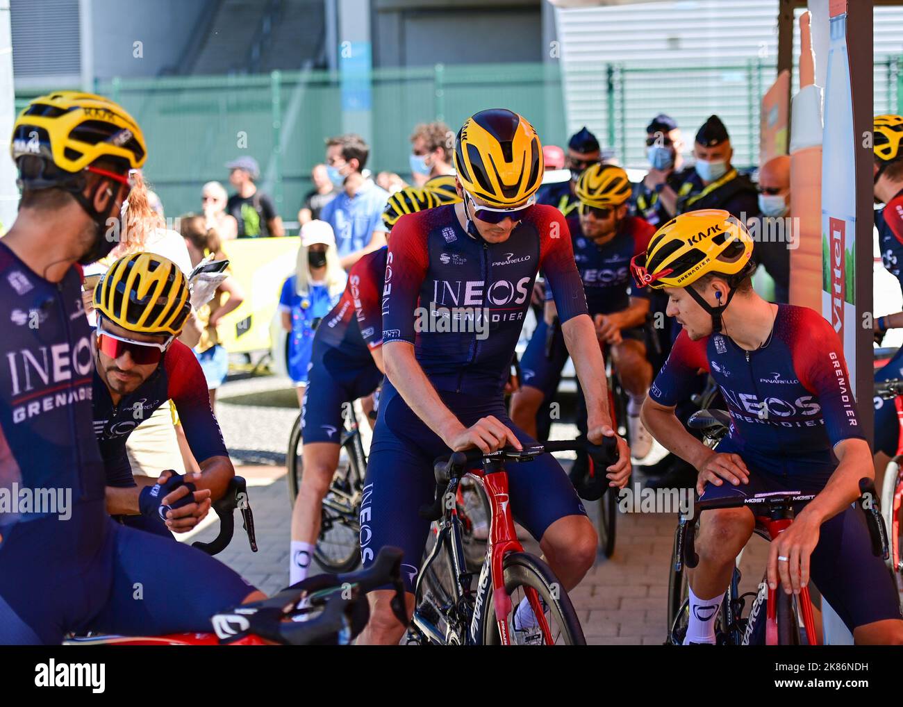 NEOS Grenadiers riders Dylan VAN BAARLE, Thomas PIDCOCK, Daniel Felipe ...