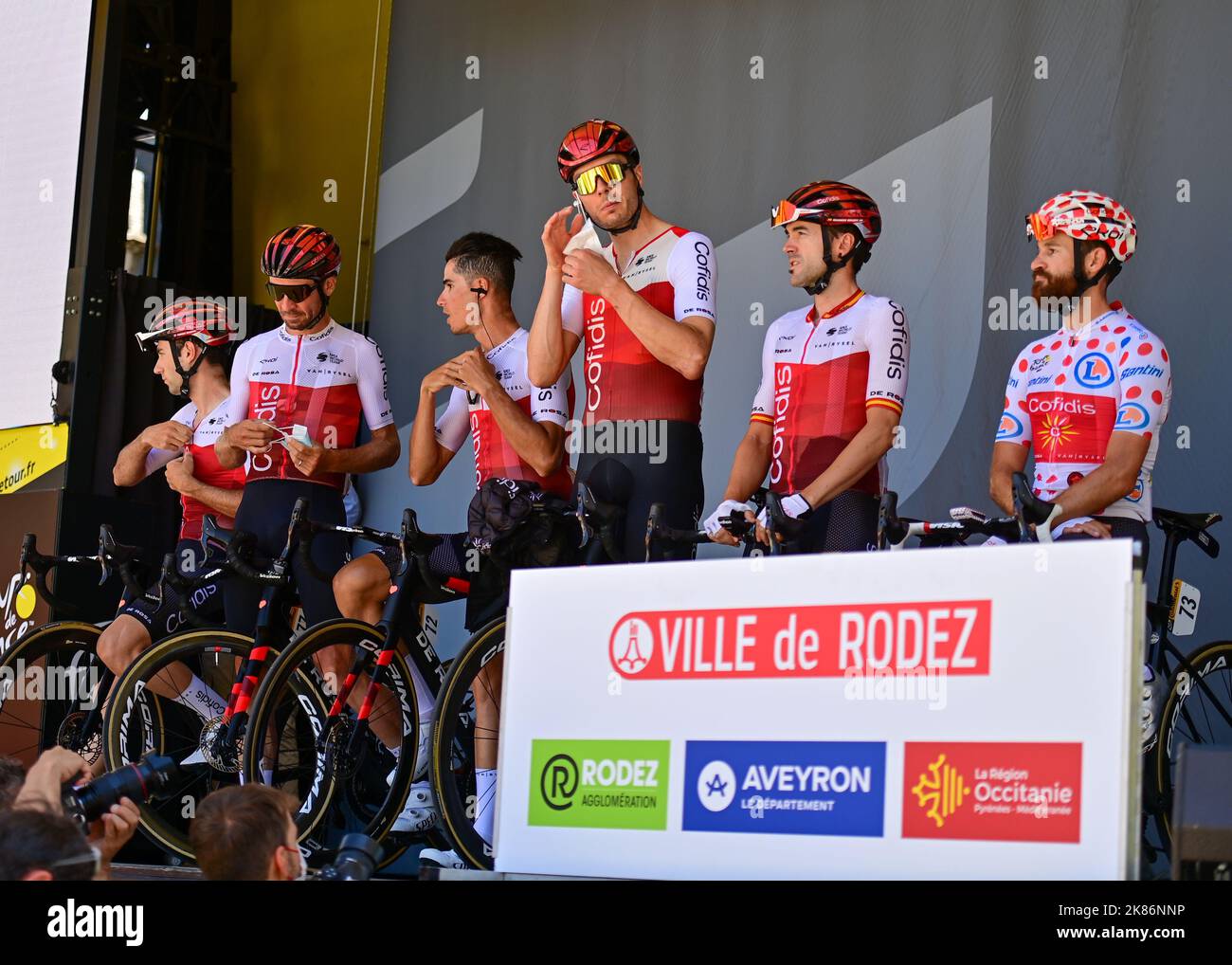 Cofidis at the team presentation for Tour De France, Stage 15, France, 17th July 2022, Credit ...