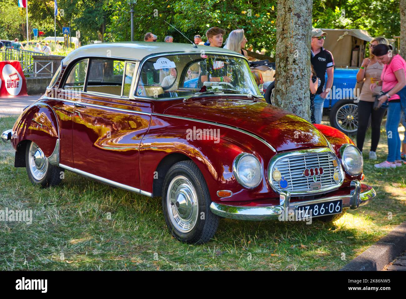 BADEN BADEN, GERMANY - JULY 2022: red AUDI 51 DKW Auto Union 1000S 1963 ...