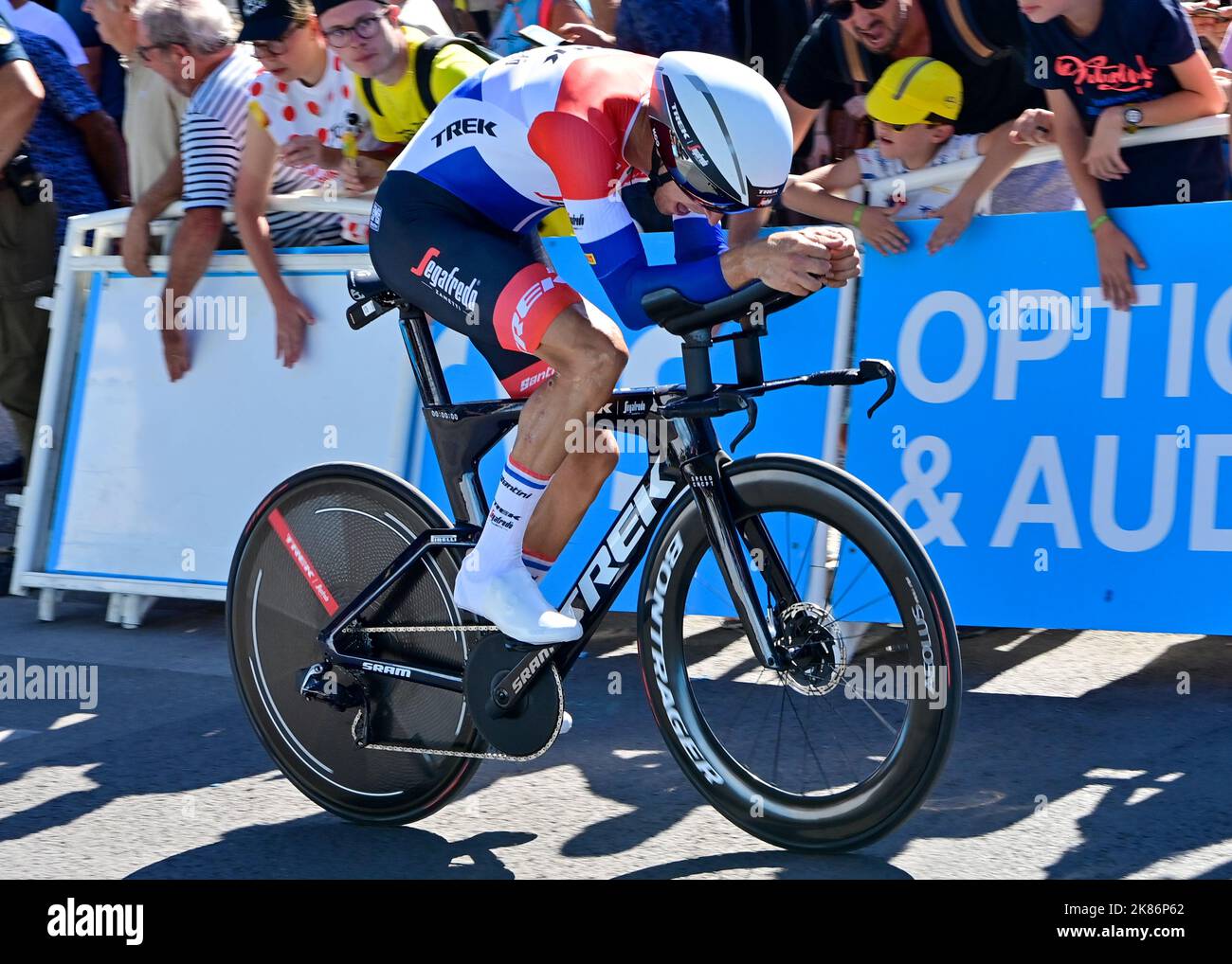 dutch time trial champion, Bauke MOLLEMA, Trek - Segafredo in action ...