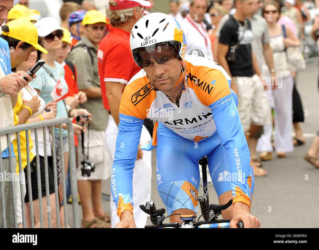 Garmin Slipstream's Julian Dean during the individual time trials ...