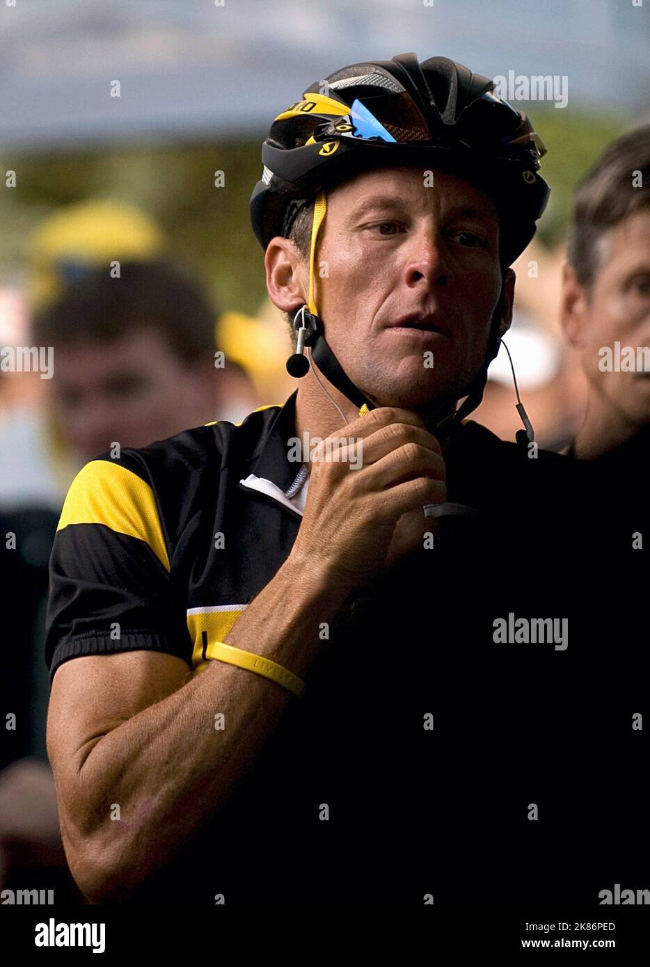 Astana's Lance Armstrong at the individual time trials during the Tour ...