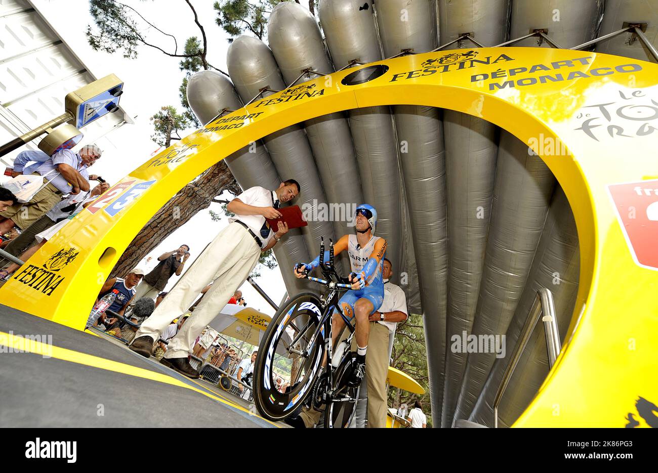 Garmin Slipstream's David Millar prior to starting his individual time ...