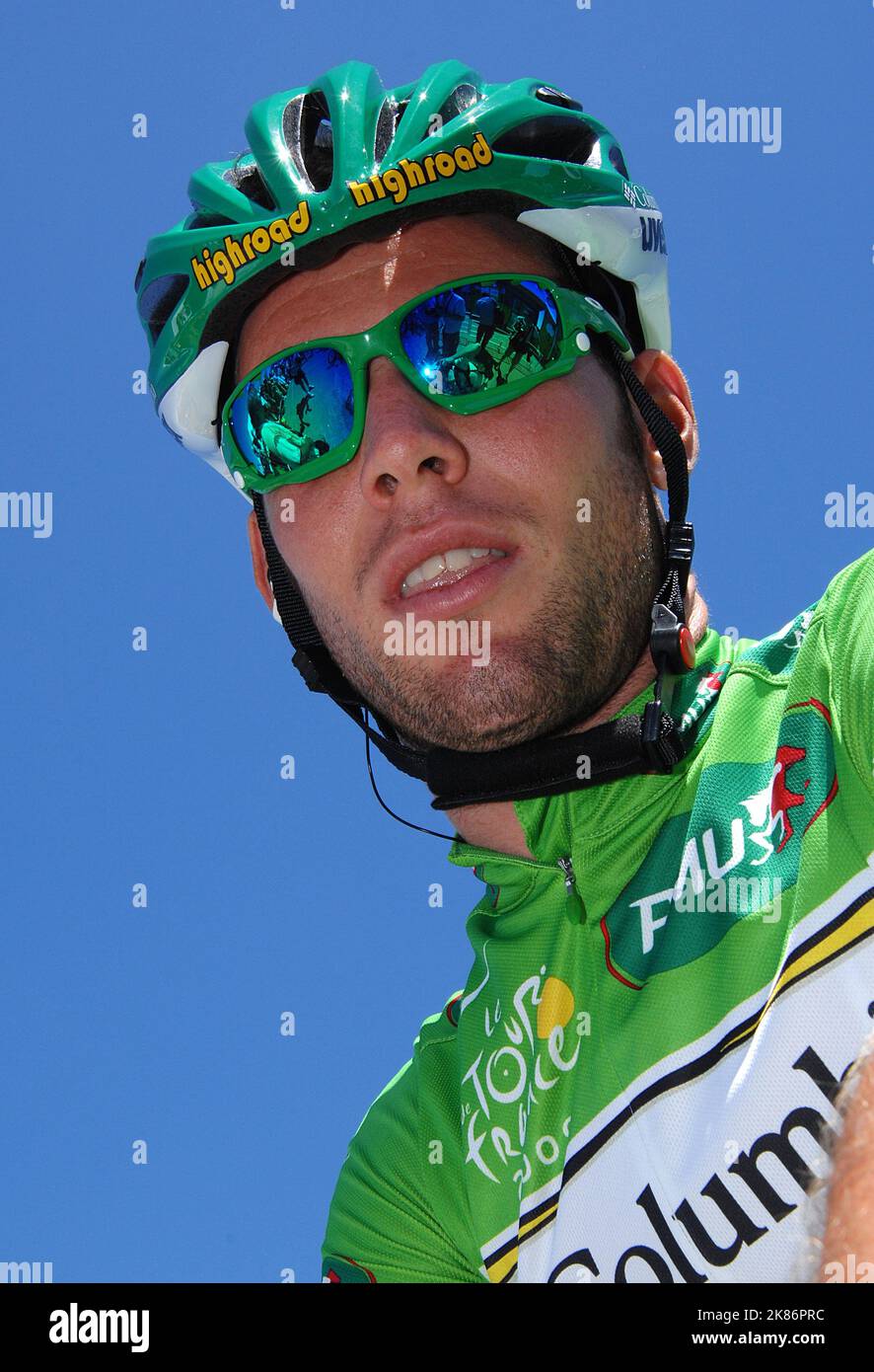 Team Columbia's Mark Cavendish before the fifth stage of the Tour de France between Le Cap d ...