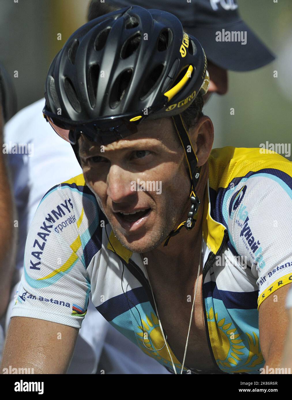 Lance Armstrong on the finish line Stock Photo - Alamy