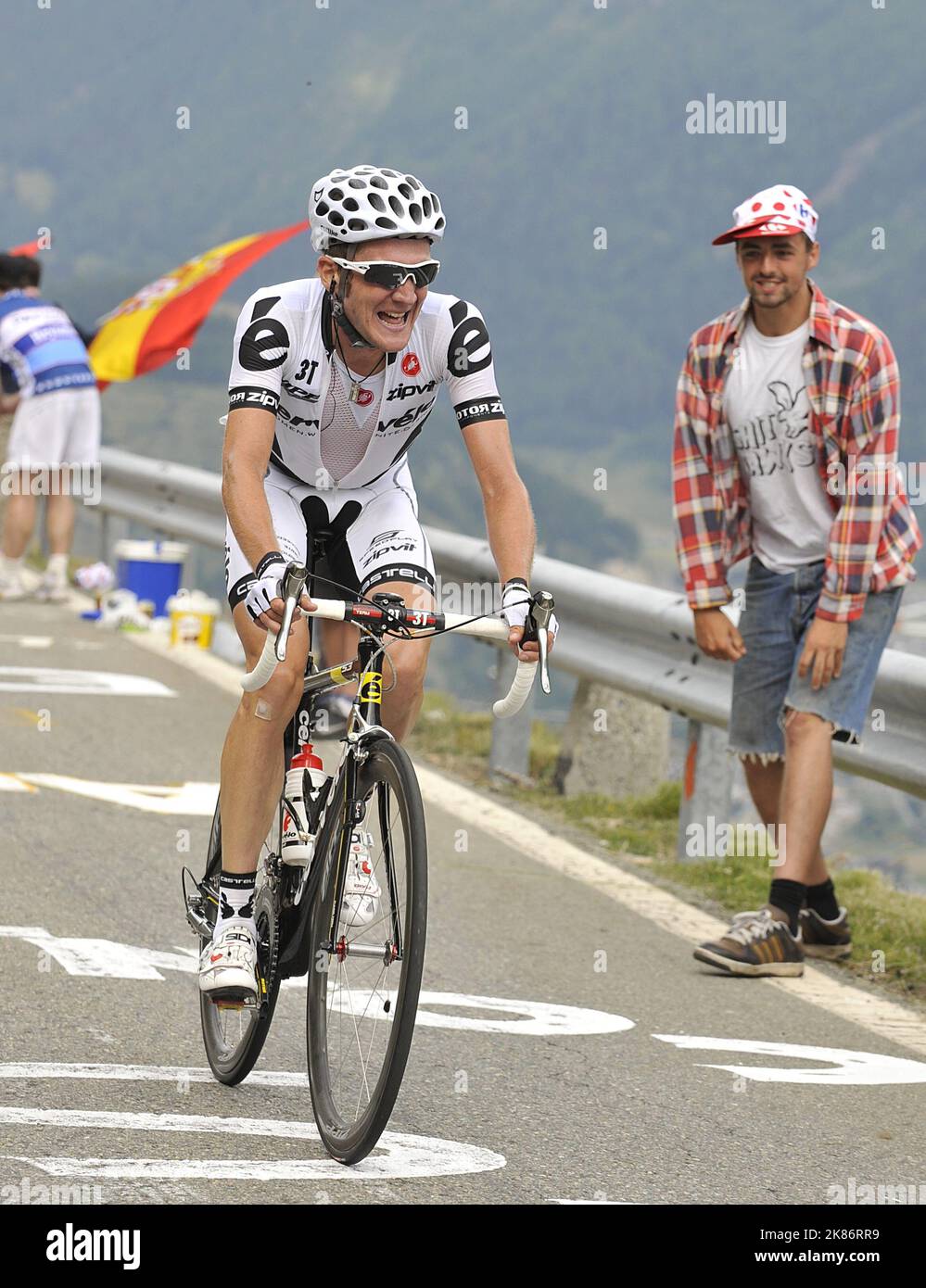Carlos Sastre Competing In The Sixteenth Stage Of The Tour De France Carlos Sastre Competing In The Sixteenth Stage Of The Tour De France