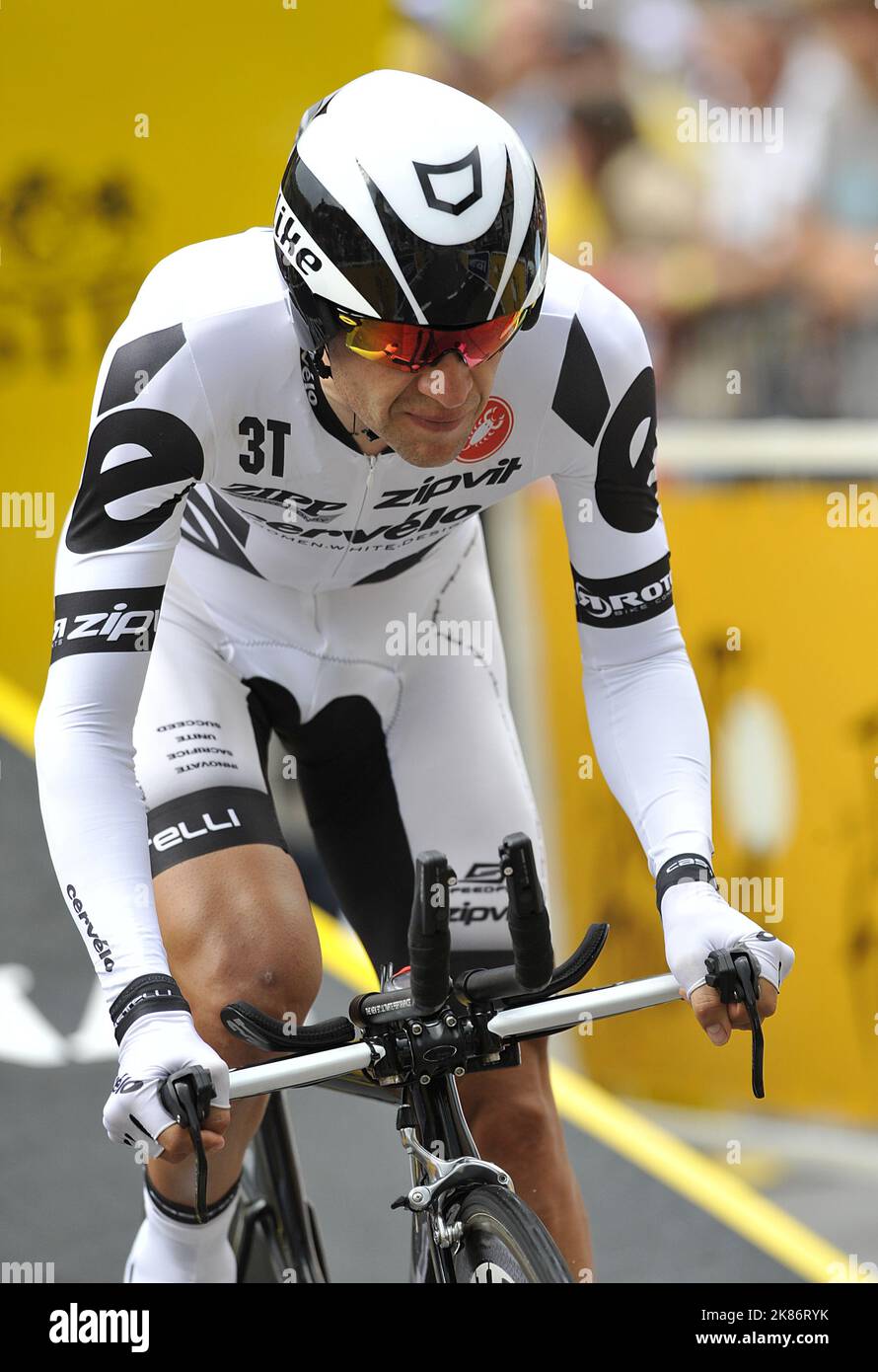 Cervelo Test Team's Carlos Sastre competing during the Individual Time ...