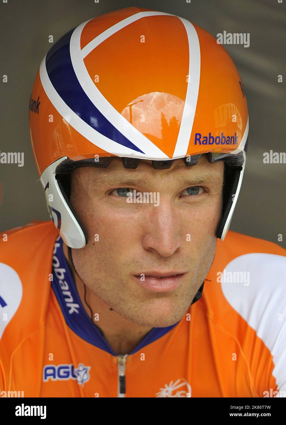 Rabobank's Joost Posthuma competing during the Individual Time Trials ...